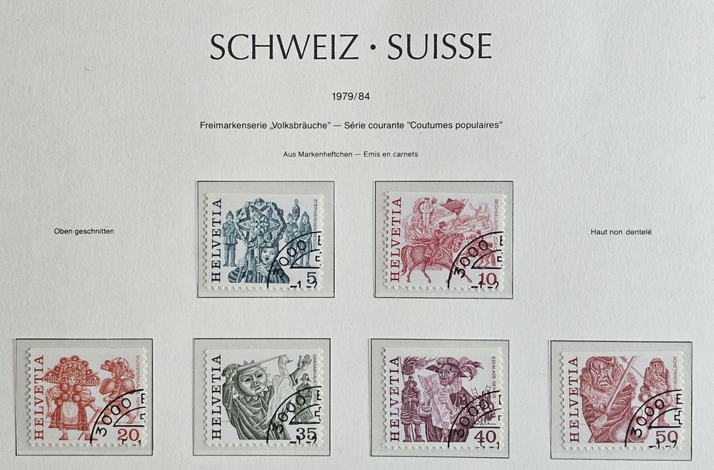 VOLKSBRÄUCHE OBEN GESCHNITTEN AUS MARKENHEFT SAUBER GE. 1979 (Neu (gemäss Beschreibung)) in ...