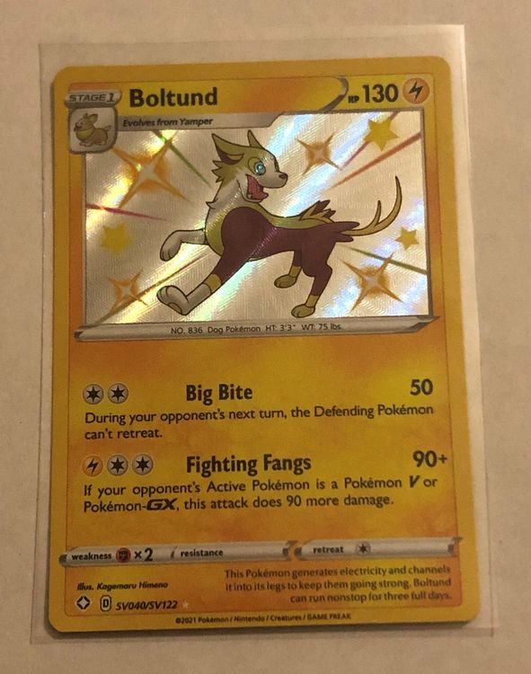 Shining Fates SV40/SV122 Boltund Shiny (Neu (gemäss Beschreibung)) in ...