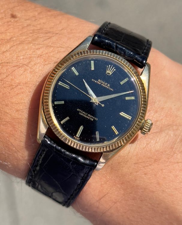 Rolex 6567 Gold Black Gilt Dial Homme - Herren | Kaufen auf Ricardo