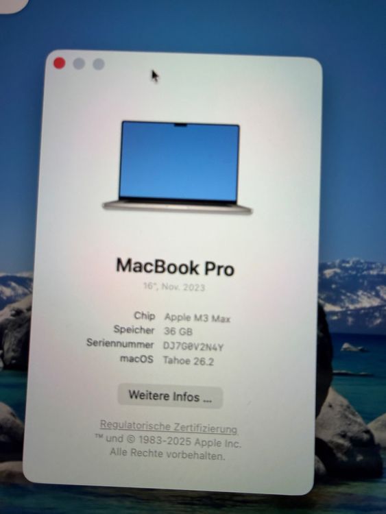 Apple MacBook Pro 16" M3 Max 1TB Festplatte (Gebraucht) in Basel für ...