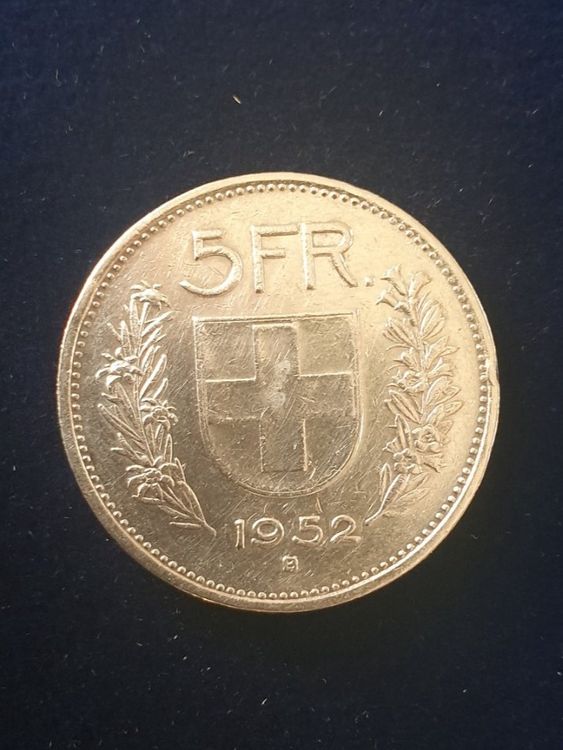 5 CHF ARGENT 1952 15g (12,525 g fein) | Kaufen auf Ricardo