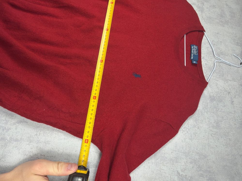 Pull Ralph Lauren Rouge avec coudière bleu - Taille L (Neu (gemäss ...