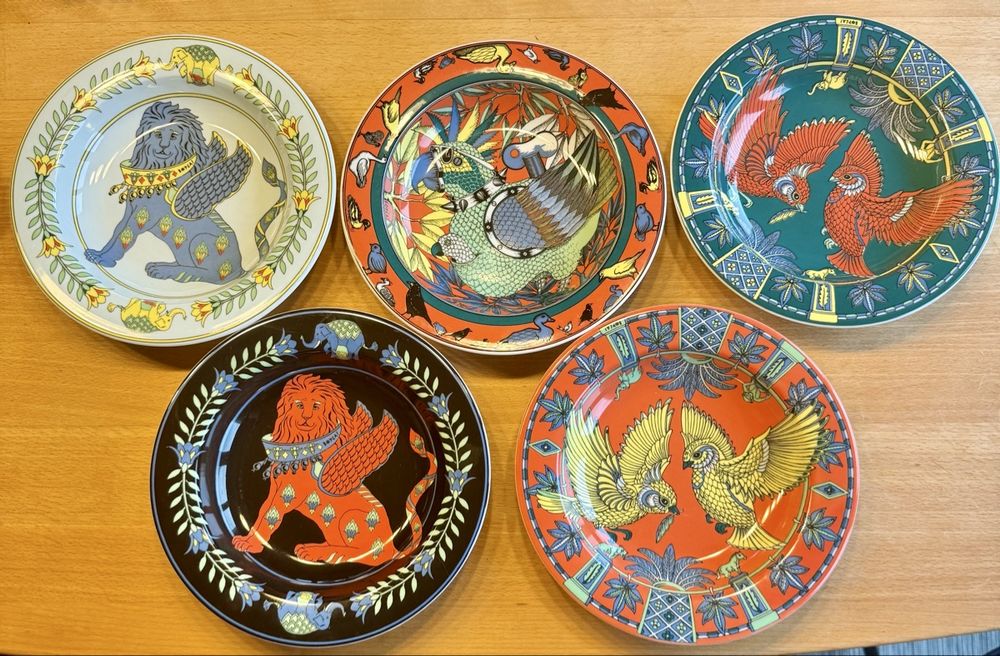 Bopla 5 Suppen-Designteller - Löwen & Papageien - Porzellan | Kaufen auf Ricardo