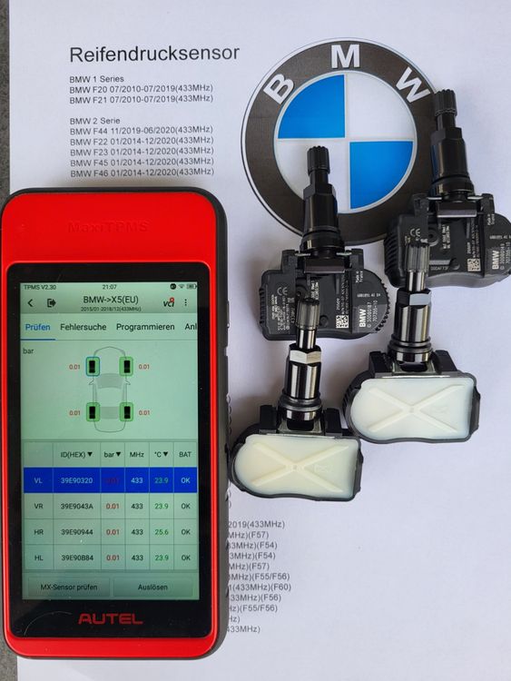 BMW Mini Reifendrucksensoren (Neu und originalverpackt) in Wauwil für ...