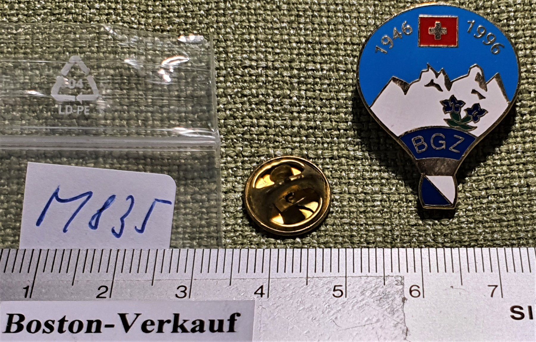 M835 - Pin Ballon Schweiz 1946 - 1996 BGZ Zürich Auflage 666 (Gebraucht ...