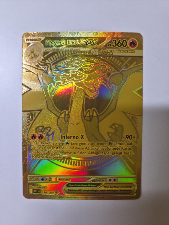 Pokemonkarte Mega Glurak X EX Gold!! (Neu (gemäss Beschreibung)) in ...
