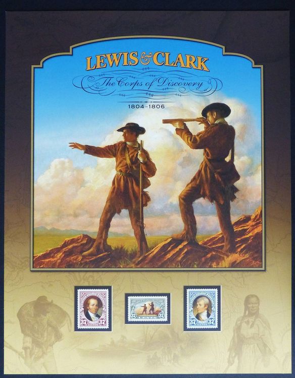 LEWIS & CLARK CORPS OF DISCOVERY RARE PRINT WITH STAMPS 2004 (Gebraucht ...