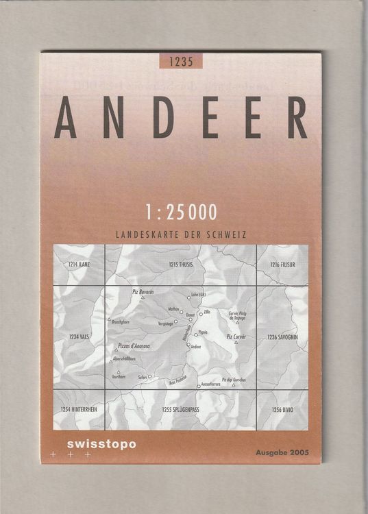 ANDEER 1:25000 Landeskarte | Kaufen auf Ricardo