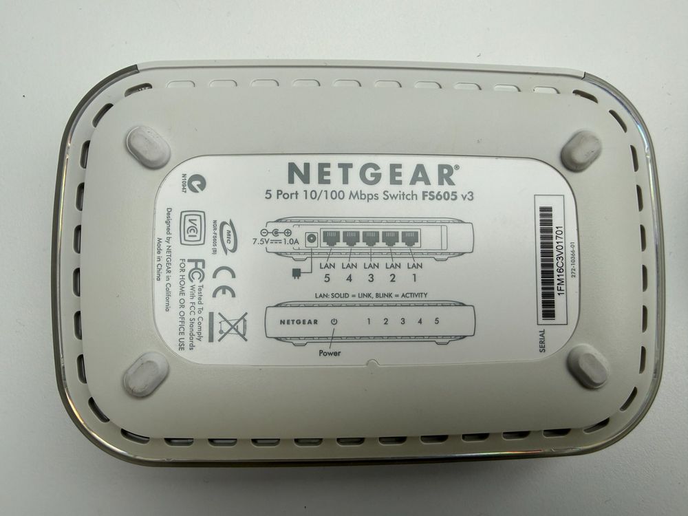Netgear FS605v3 Switch, 5x RJ-45 10/100 Mbps Ethernet (Gebraucht) in ...