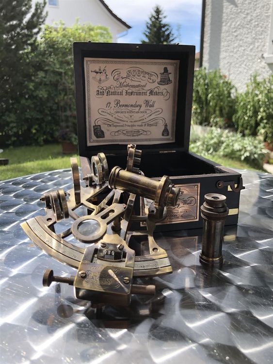 Goldener Sextant in Schatulle Messing | Kaufen auf Ricardo