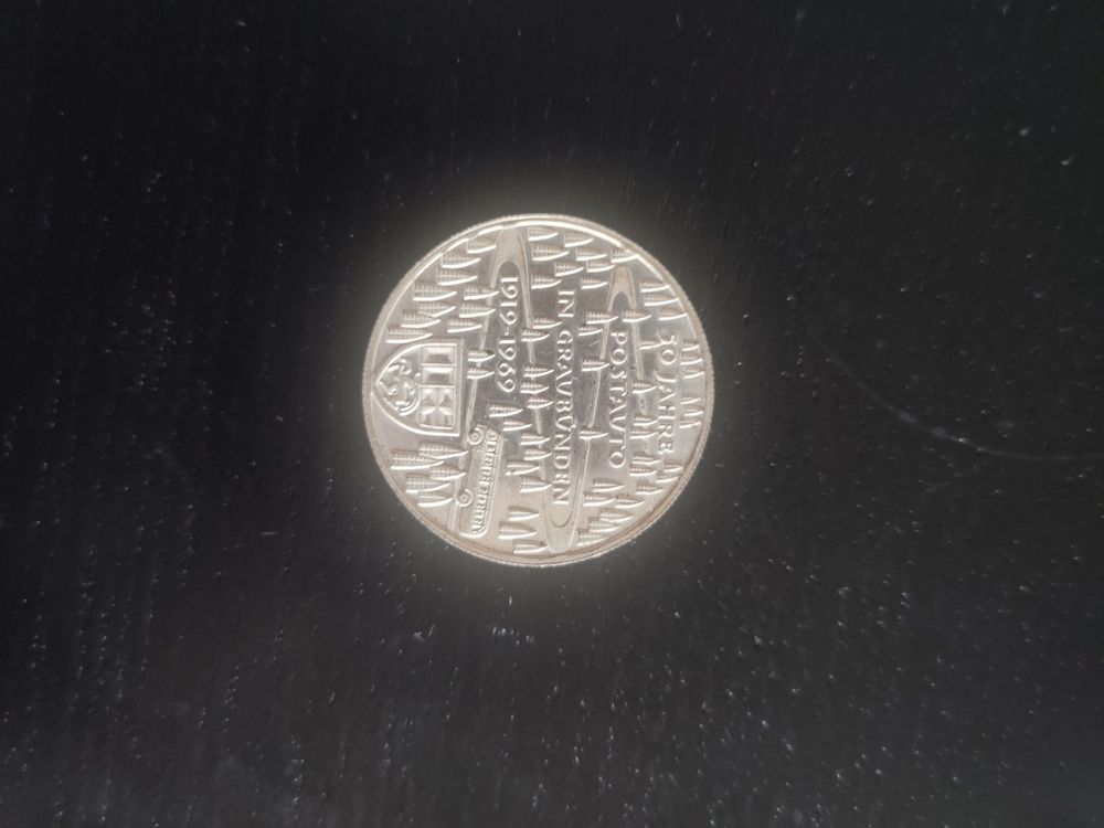 Schweizer Gedenkmünze 5 Franken 1969, guter Zustand (Gebraucht) in ...