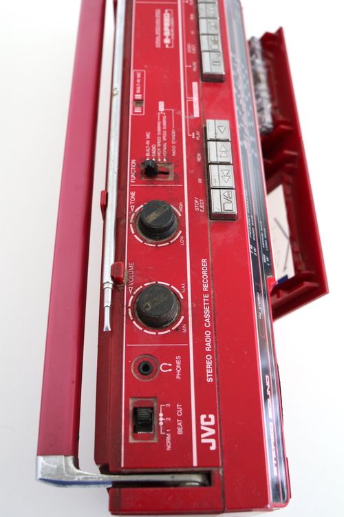 1980s Rare JVC Boombox Stereo Radio Cassette Recorder in Red | Kaufen ...