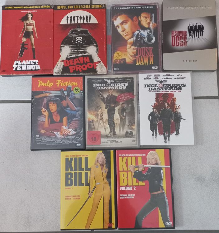 Quentin Tarantino DVD Sammlung, Pulp Fiction, Kill Bill (Gebraucht) in ...