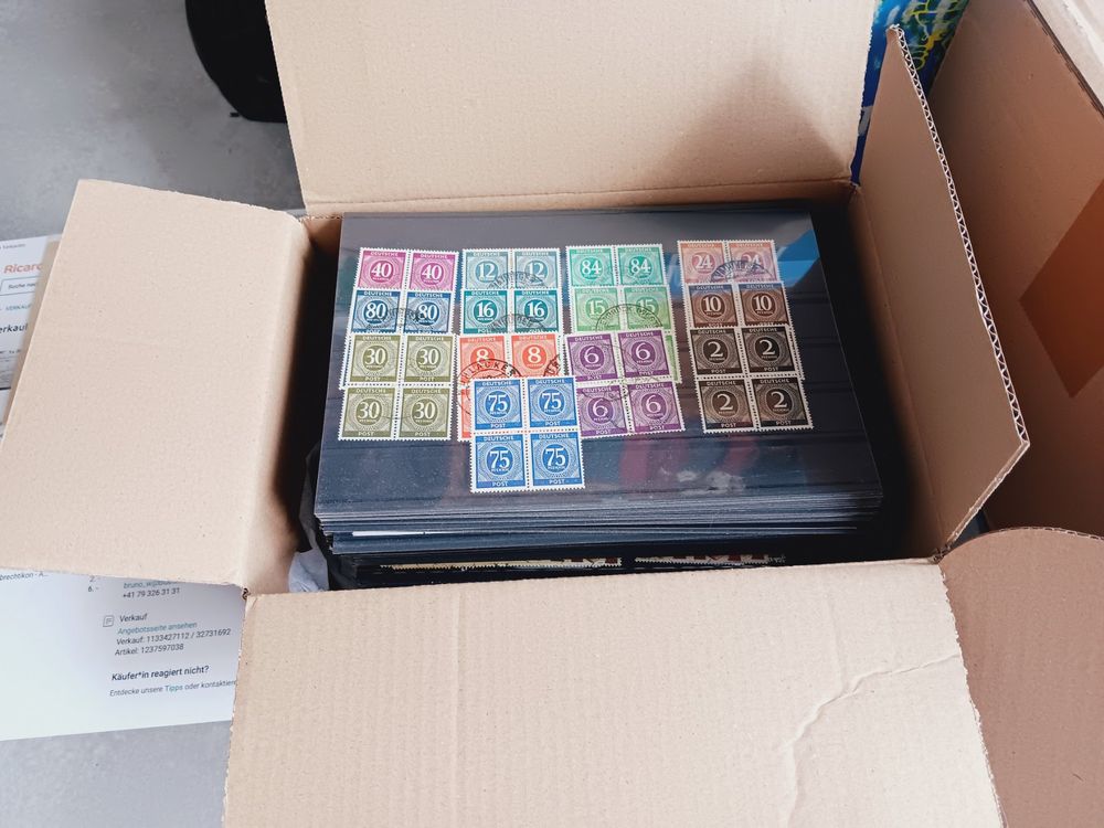 Unmengen an grosse Steckkarten mit BRD-Zonen-Österreich-DR.. (Gebraucht) in Holderbank AG für ...