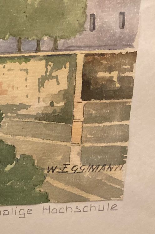 Aquarell, Walter Eggimann, alte Hochschule in Bern (Gebraucht) in Bösingen für CHF 81 – mit ...