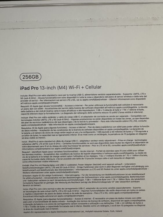 iPad Pro 13-inch (M4) Wi-Fi + Cellular (Gebraucht) in Bogno für CHF 1 ...