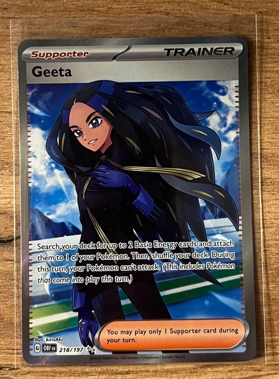 Geeta 218/197 Illustration Rare Pokemon Obsidian Flames (Neu (gemäss ...