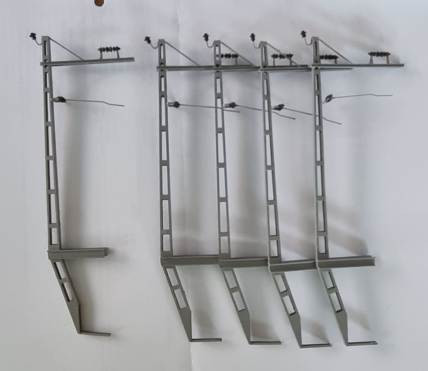 5x Gittermasten für Brücken der RhB, 1:87 (Neu (gemäss Beschreibung ...