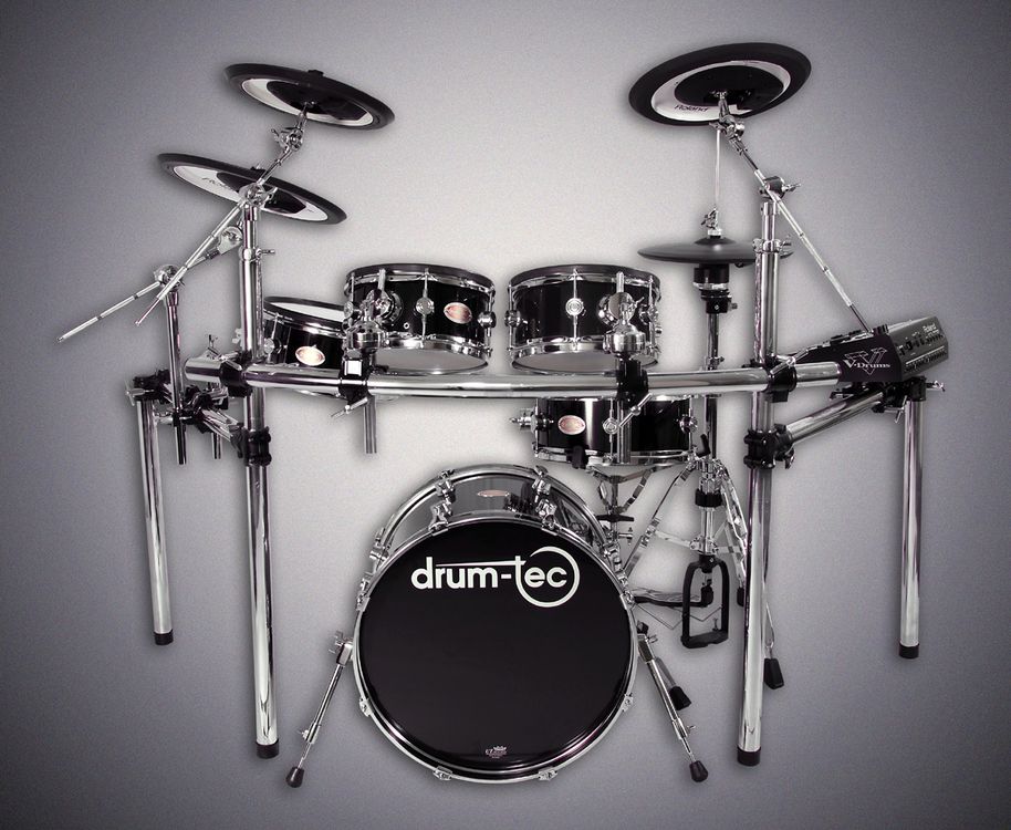 E-Drum Drumtec Diabolo schwarz mit Roland TD-12 Sound-Modul (Gebraucht ...