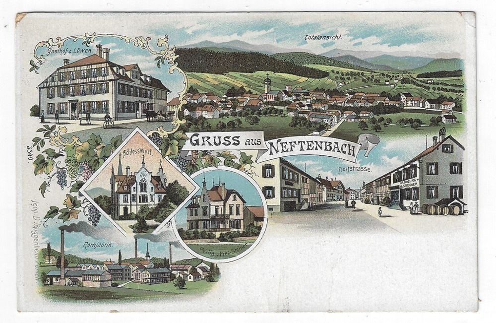 NEFTENBACH , ca. 1910, Farb-Litho 6-bildrig !! (Gebraucht) in Weinfelden für CHF 49 – mit ...