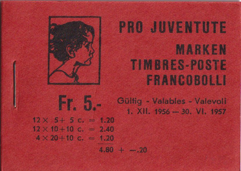 Markenheft PRO JUVENTUTE 1956 ** - Kat. 70.-- (Neu (gemäss Beschreibung)) in Eschlikon TG für ...