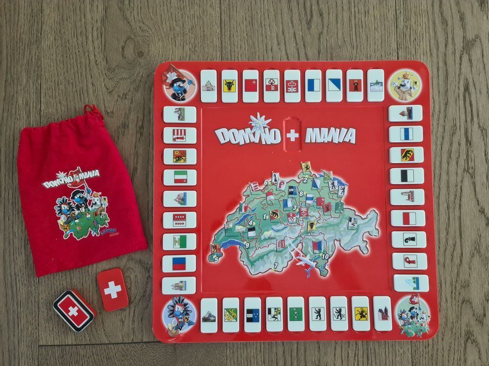 Migros Mania "Domino Mania"- komplettes Set mit Sammelplatte (Gebraucht ...