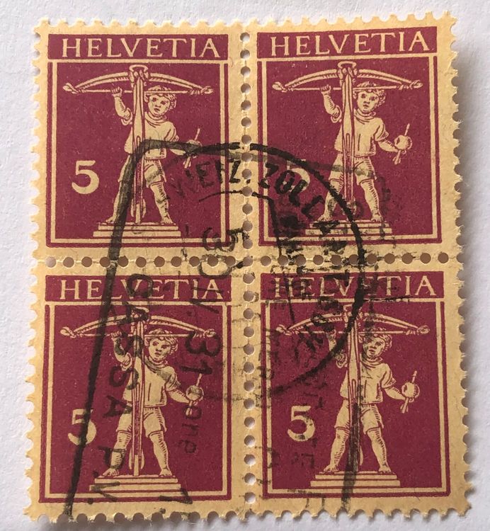 4 er Block Nr.136 mit Stempel Tellknabe | Kaufen auf Ricardo