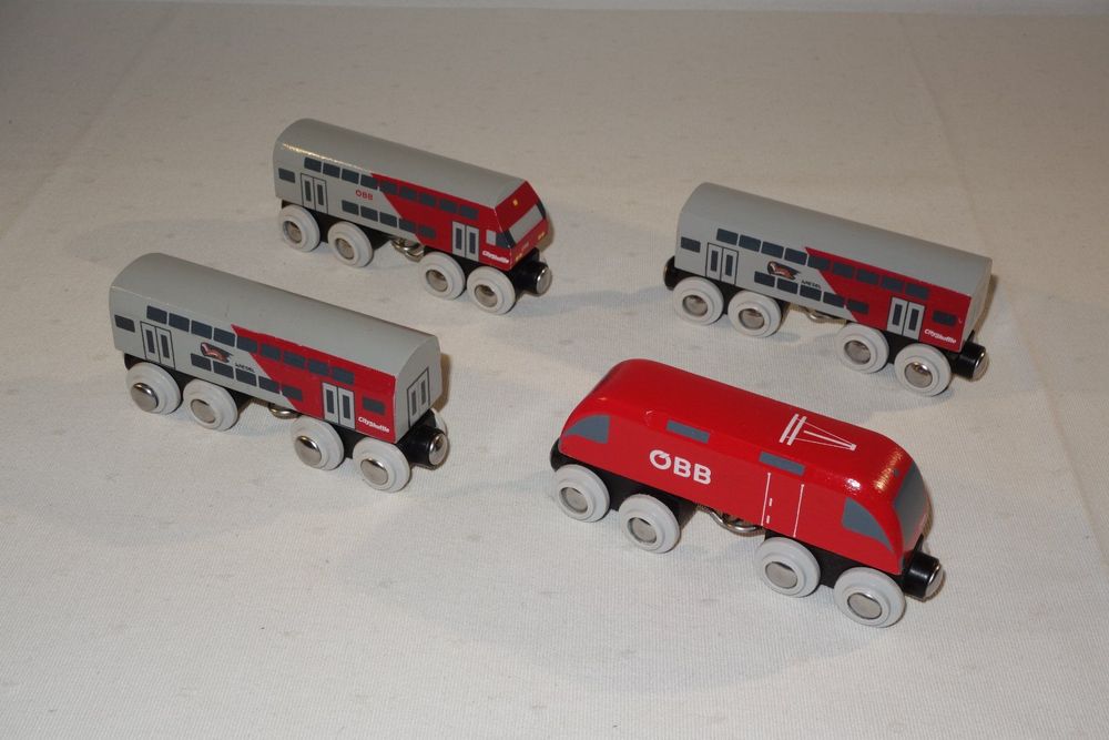 LALOK ÖBB Taurus Doppelstock Pendelzug Set, Holzeisenbahn | Acheter sur ...