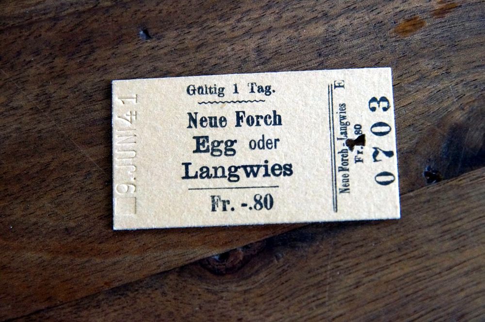 Forchbahn Billet Neue Forch - Egg oder Langwies - 1941 (Gebraucht) in Schönenwerd für CHF 31 ...