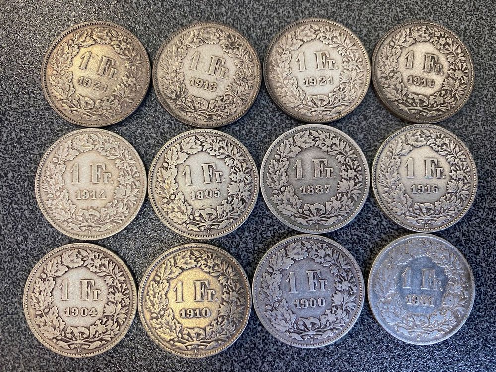 12 Stk 1.- über 100 Jahre Alt (63) (Gebraucht) in Ballwil für CHF 39 – mit Lieferung auf Ricardo ...