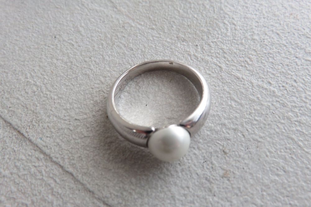 Zeitloser Silberring mit Perle | Kaufen auf Ricardo