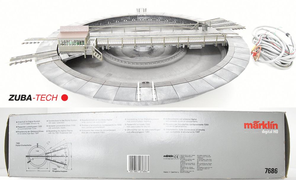 Märklin 7686 Ferngesteuerte Drehscheibe H0 WS mit OVP (Gebraucht) in St ...