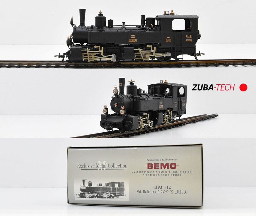 Bemo 1293 112 Mallet-Dampflok G 2x 2/2 Albula RhB GS H0m OVP (D ...
