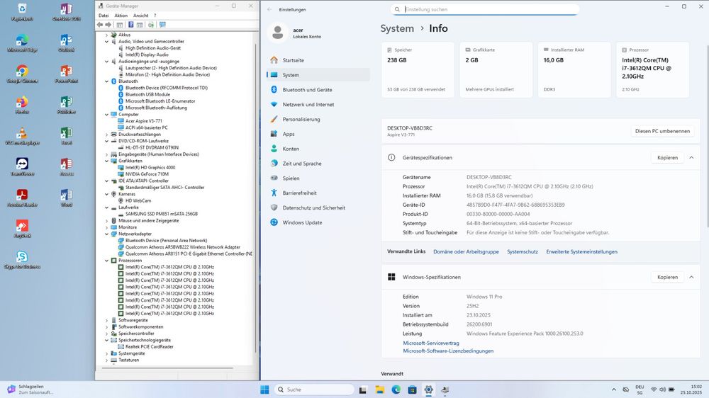 Acer Aspire V3-771G 17.3 Zoll, i7-SSD. Win.11 & Office 2019 (Gebraucht) in Magden für CHF 185 ...