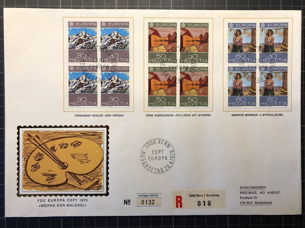 FDC Grossbrief Europa Cept Werke der Malerei 1975 ET (Neu (gemäss Beschreibung)) in ...