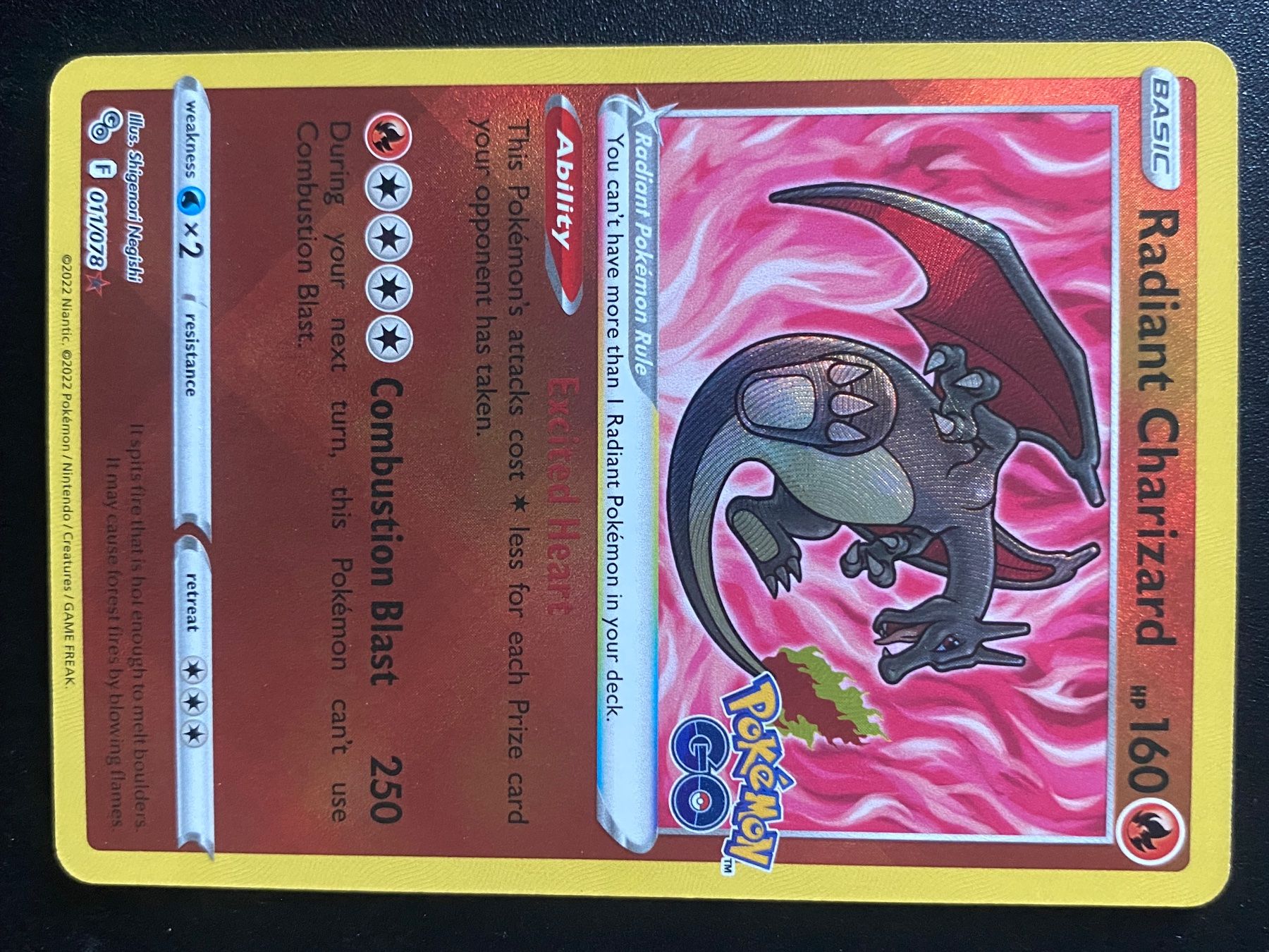 Radiant Charizard (011/078) - Pokémon GO - NM+ - EN (Neu (gemäss ...