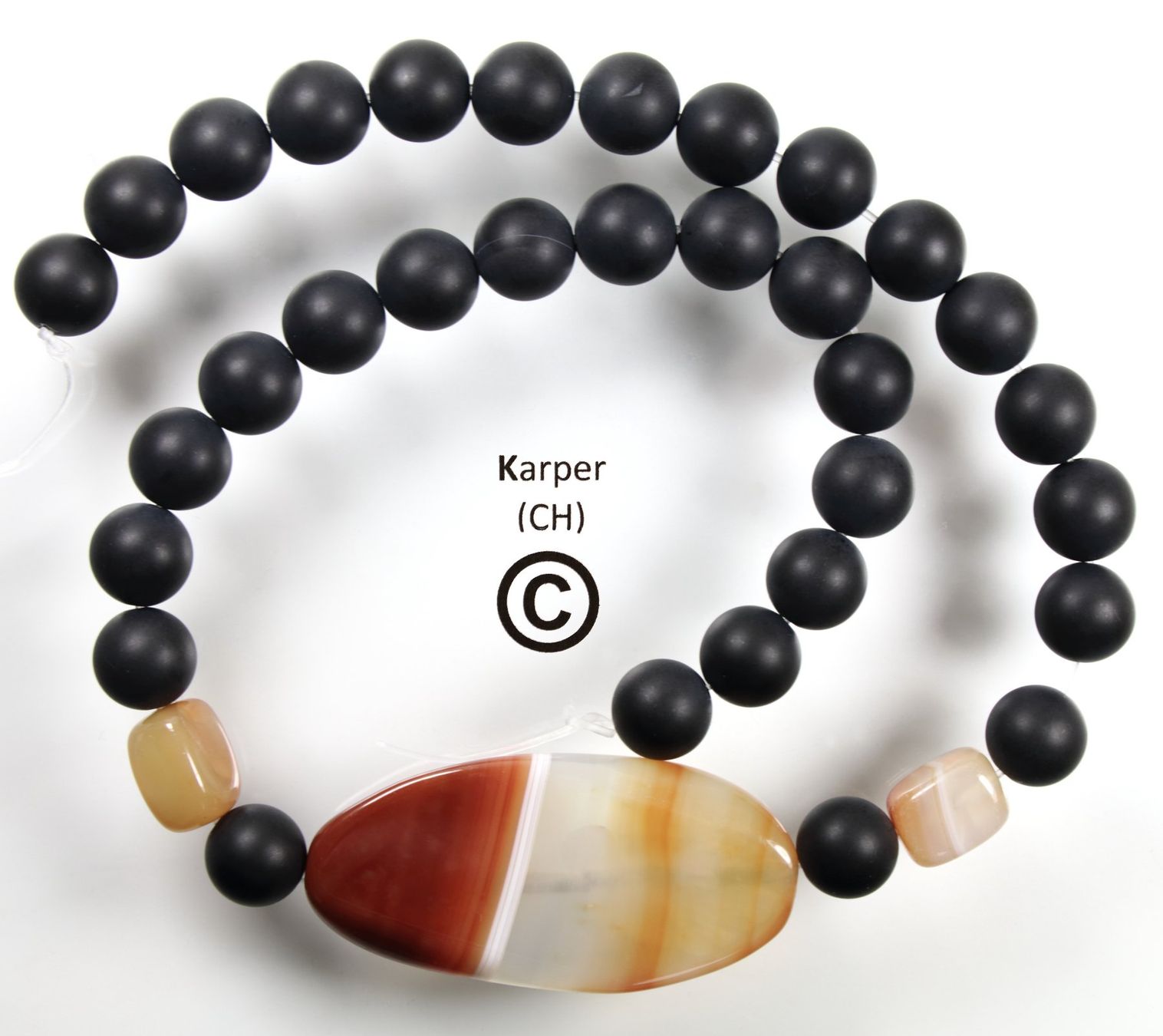 Achat und Karneol Strang / Rang Agate et Cornaline (Neu und ...