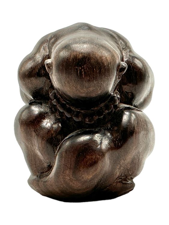 Statue Bouddha pleureur Orang Malu sculpté en ébène Macassar (D ...