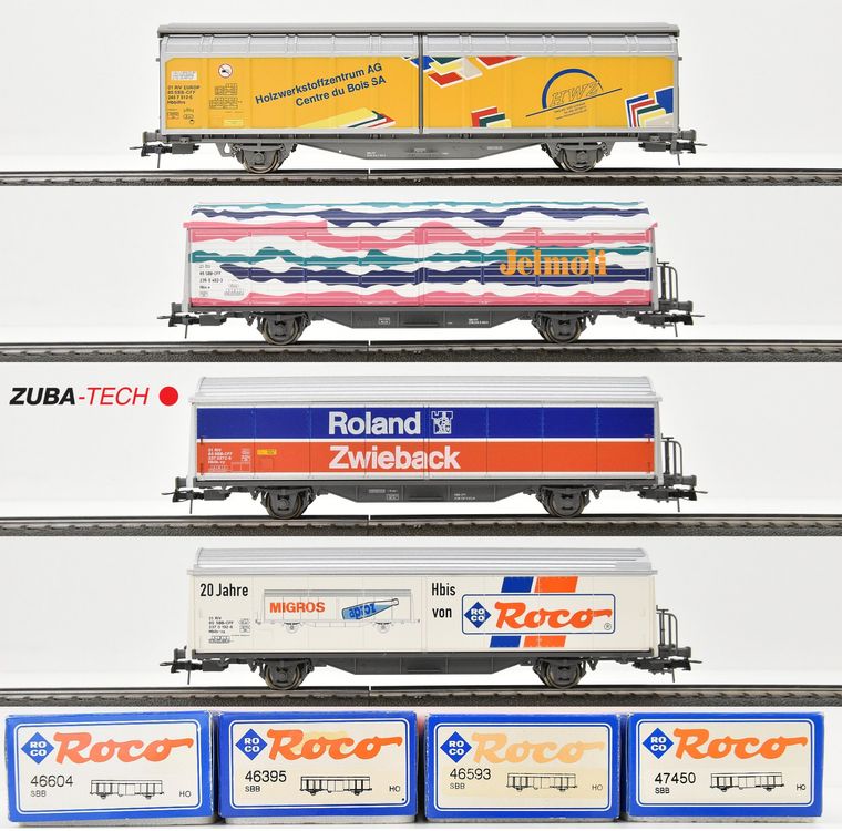 Roco 4x Schiebewandwagen der SBB H0 GS mit OVP | Kaufen auf Ricardo