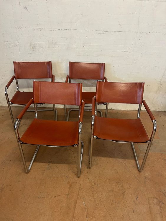 4 Designer Freischwinger-Stühle Marcel Breuer Leder um 1980 (Gebraucht) in Zürich für CHF 415 ...