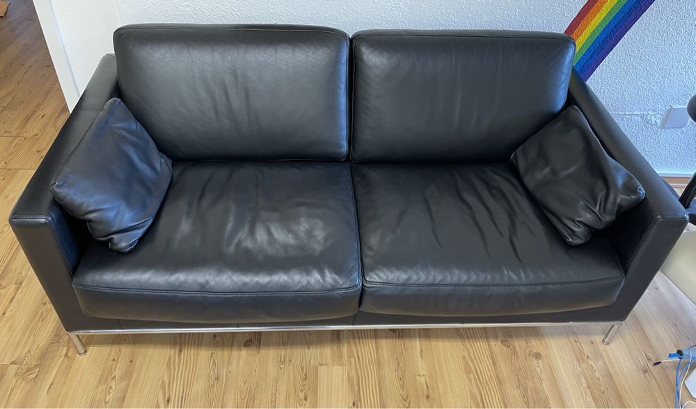 Ledersofa Schwarz | Kaufen auf Ricardo