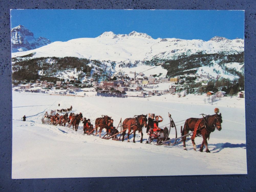 AK GR ST.MORITZ PFERDESCHLITTEN SCHNEE TRACHTEN | Kaufen auf Ricardo