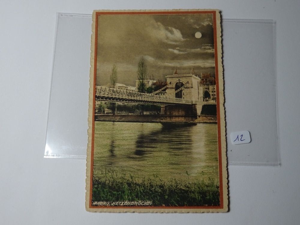 AK Aarau Kettenbrücke bei Mondschein (Gebraucht) in Schönenwerd für CHF 4 – mit Lieferung auf ...