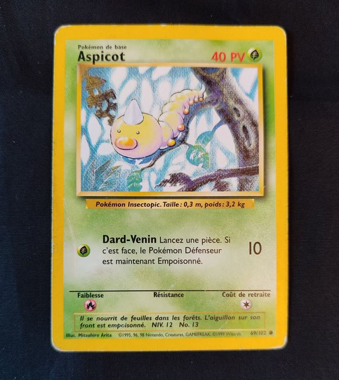 Carte Pokemon Aspicot Set de base 69/102 Wizards Français Fr (Gebraucht ...