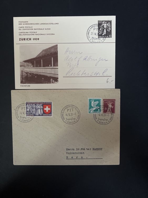 Carte Postale Exposition nationale Zurich 1939 - Rare Collet (D'occasion) à Charmey (Gruyère ...
