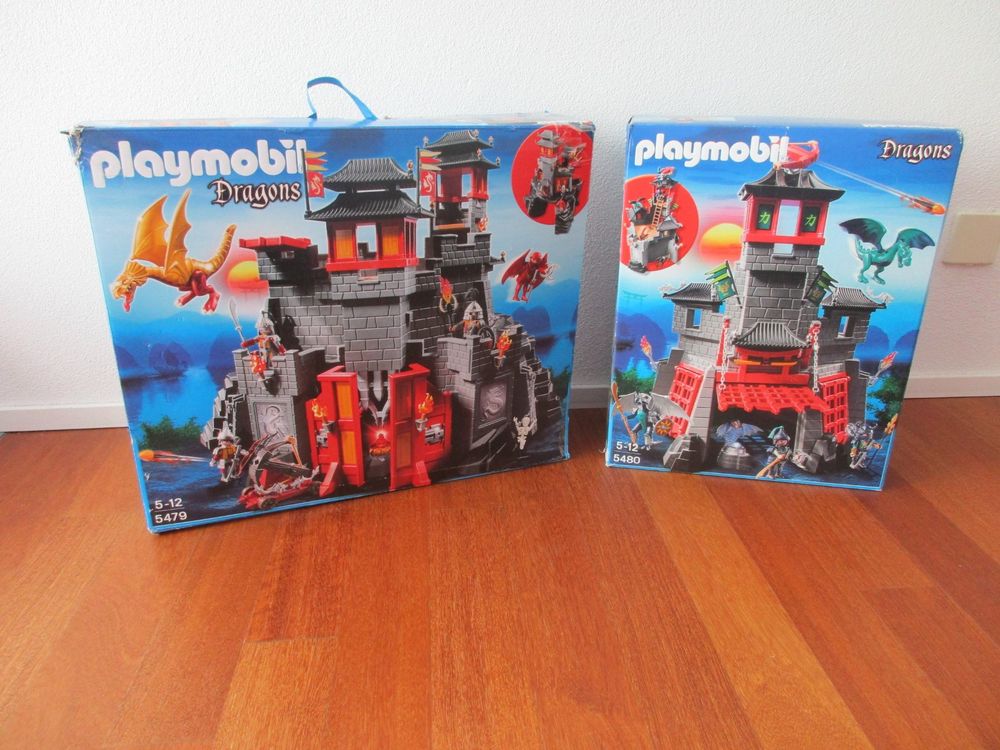 Zwei Playmobil Asia Drachenburgen mit Verbindungsmauer/-tor (Gebraucht) in Schwyz für CHF 45 ...
