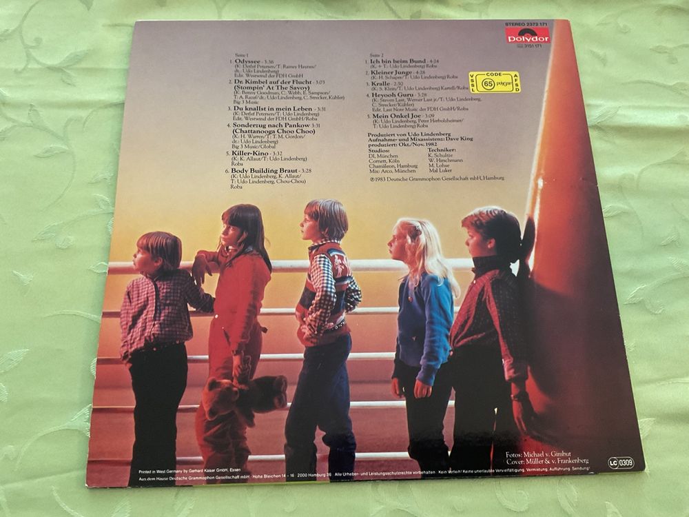 Udo Lindenberg Odyssee LP 1983 (Gebraucht) in Steinach für CHF 9 – mit ...
