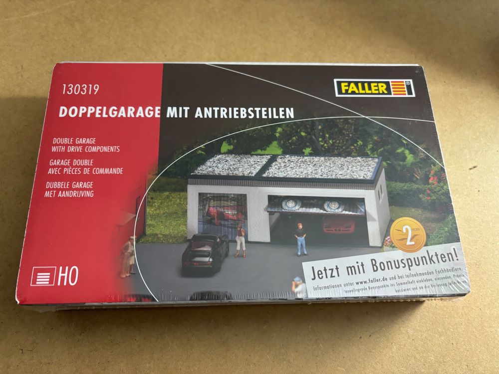 Faller 130319 Doppelgarage mit Antriebsteilen (Neu und originalverpackt ...