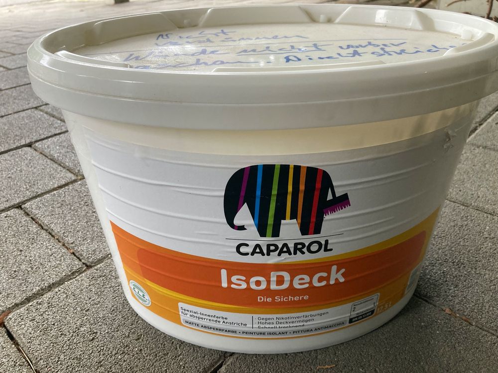** Caparol IsoDeck Absperrfarbe gegen Nikotinverfärbungen ** (Neu und originalverpackt) in ...