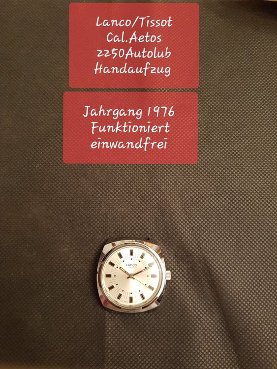 Lanco Herrenuhr, Werk 2250 Autolub.70er Jahre. Schnäppli (Gebraucht) in ...